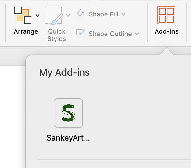 Sankey diagram PowerPoint add-in